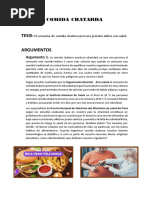 Comida Chatarra Vs Comida Saludable | PDF | Aceite de cocina | Alimentos