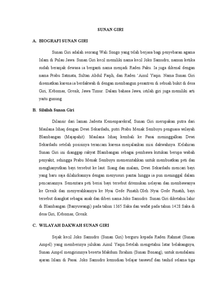 Sunan Giri | PDF