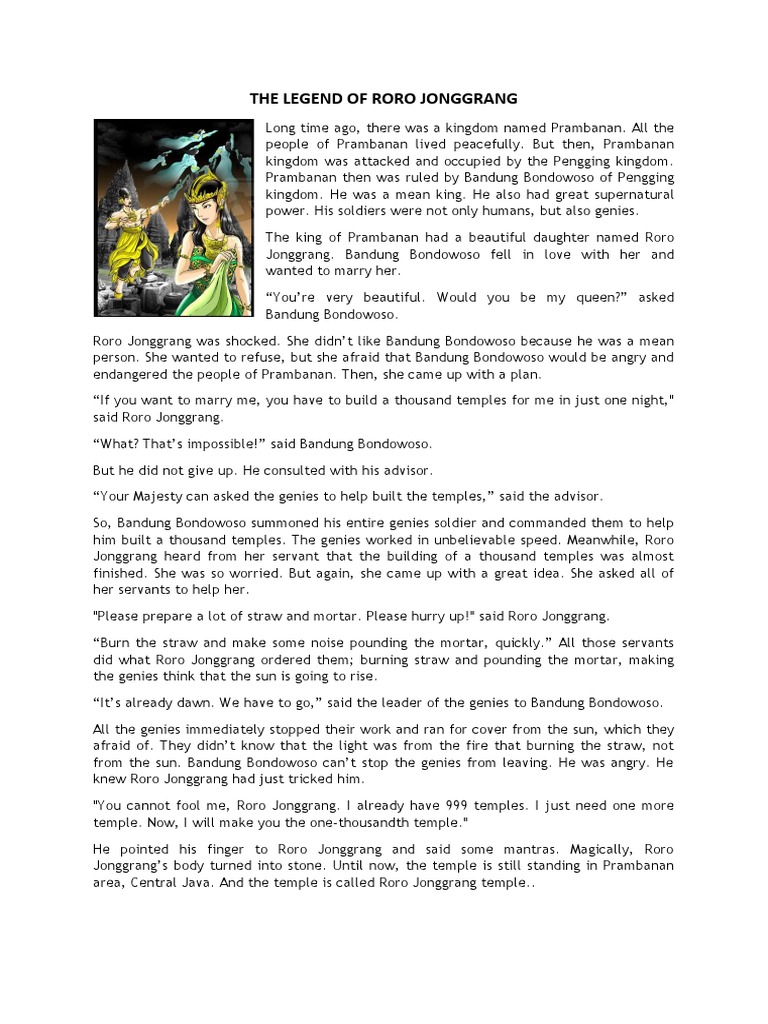 The Legend of Roro Jonggrang | PDF | Java