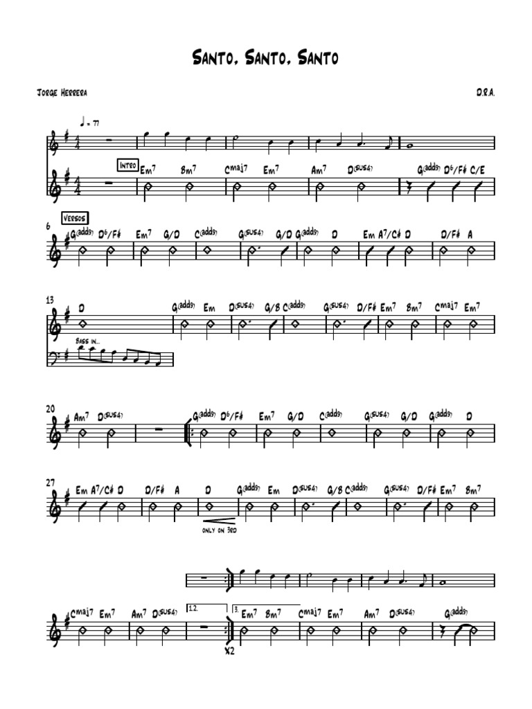 Santo, Santo, Santo V2 Chart | PDF