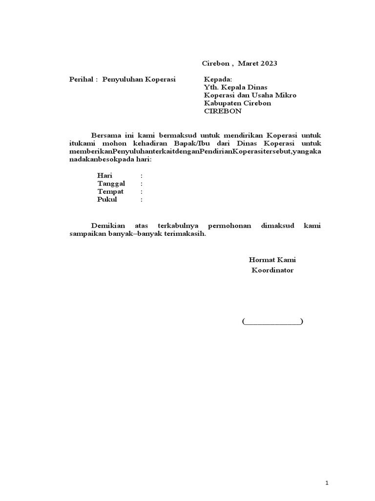 Form Pendirian Kop-1122 (1) | PDF