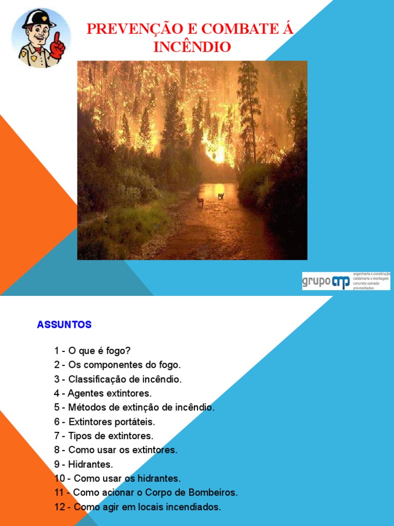 Treinamento Princípios Básicos Combate Contra Incêndio | PDF | Dióxido ...