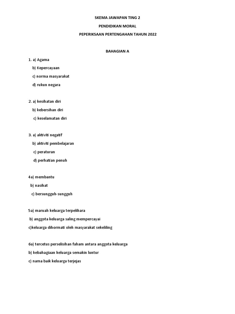 Skema Ting 2 PM PPT 2022 | PDF