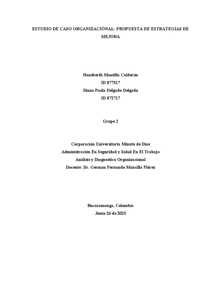 Act 6 Propuesta De Estrategias De Mejora Pdf Business Mercado