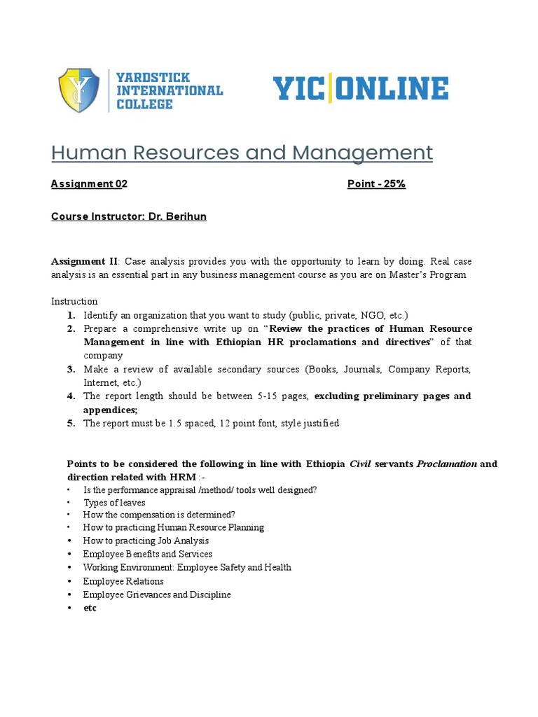 HRM Assignment 02 | PDF