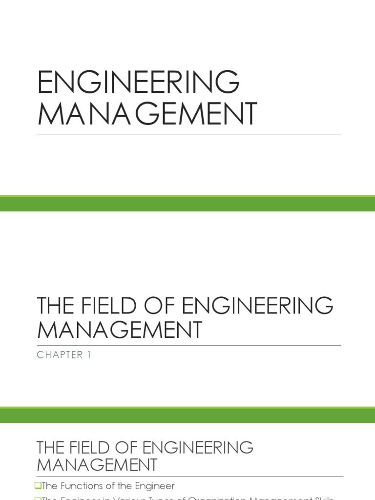 Engineering Management | Download Free PDF | Engineering | Engineer