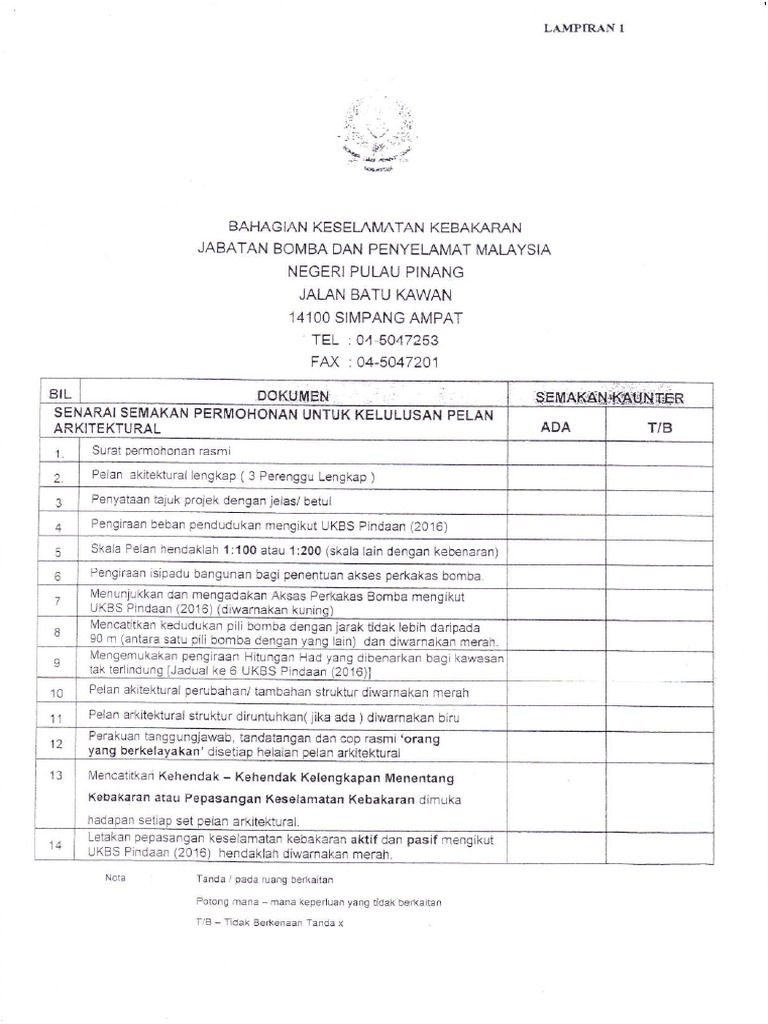 Dokumen Semakan Bomba Passive System | PDF