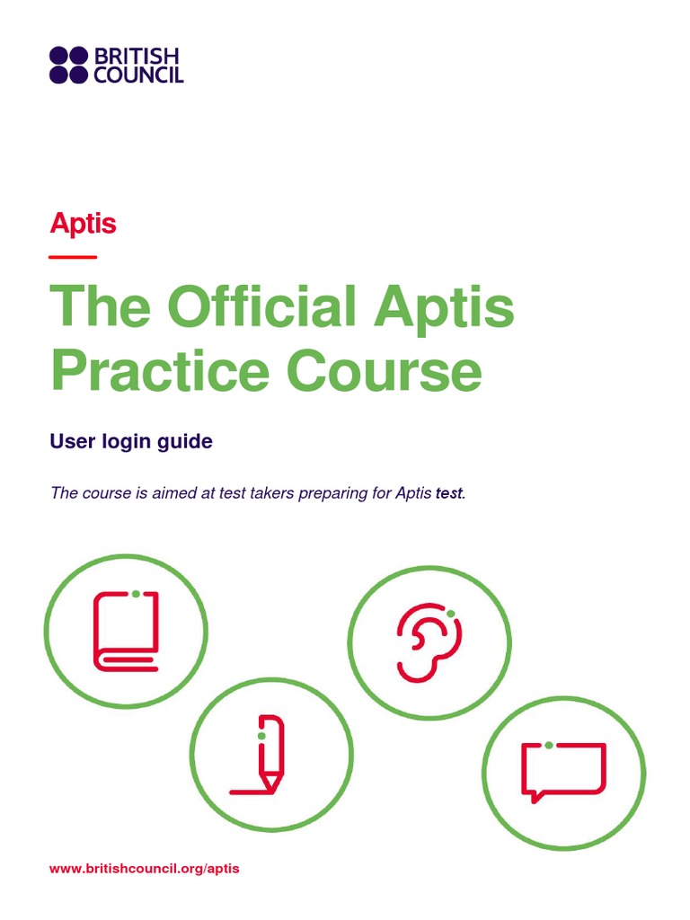 Aptis Practice Course_User Login Guide_Eng-V1.1 | PDF