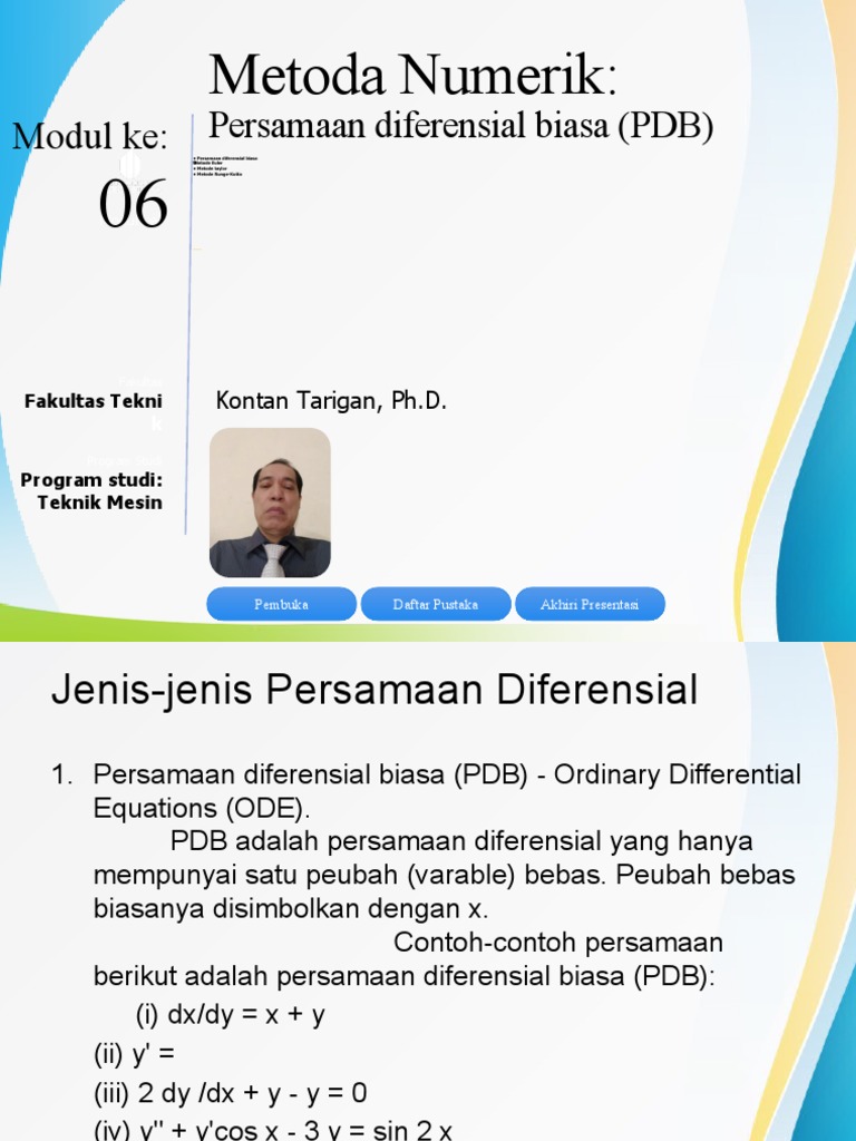Persamaan Diferensial Biasa | PDF