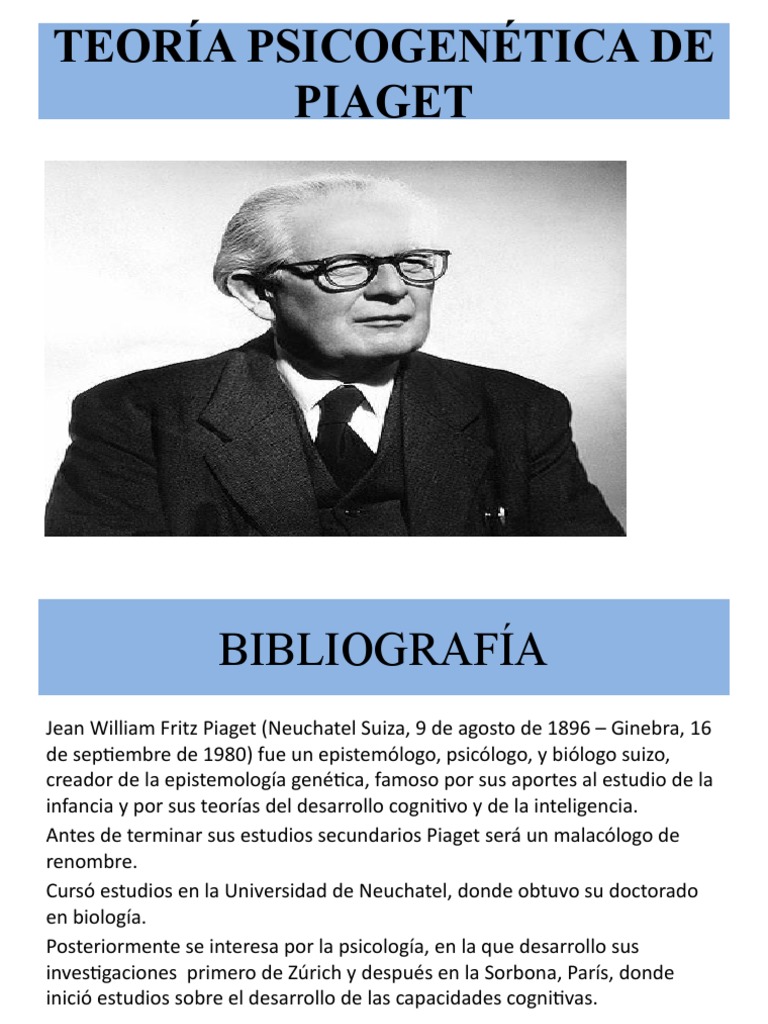 Teoría Psicogenética de Piaget | PDF