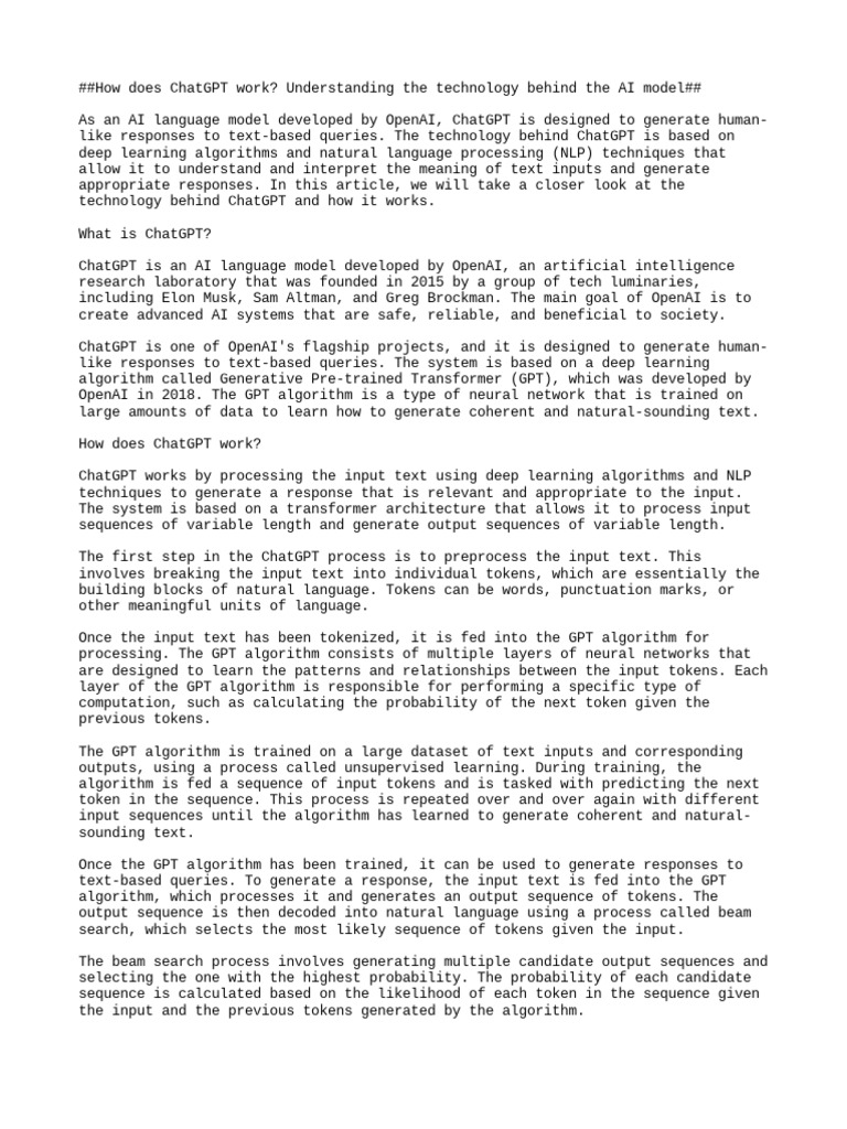 02 As An AI Language Model Developed by OpenAI | PDF | Artificial ...