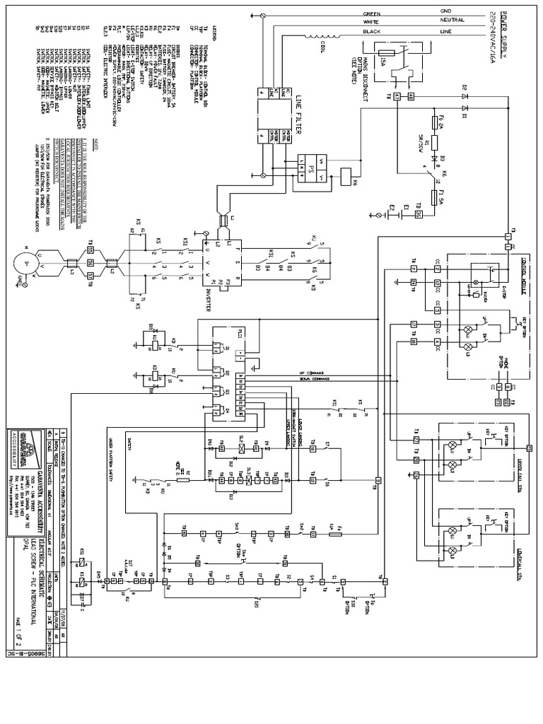 B SC Genesis Schematic Electrical PLC INTL Screw VL2 VLO2 Eng | PDF