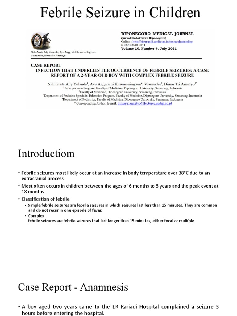 Febrile Seizure in Children | PDF