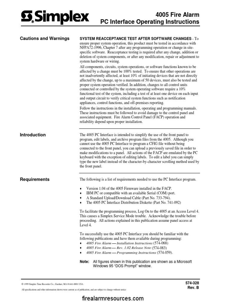 simplex-4005-fire-alarm-pc-interface-operating-instructions-4680371295 ...