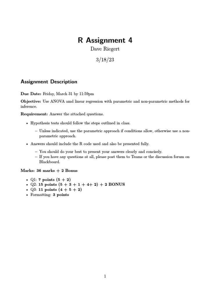 5240 Assignment4 WI23 | Download Free PDF | Linear Regression | Regression Analysis