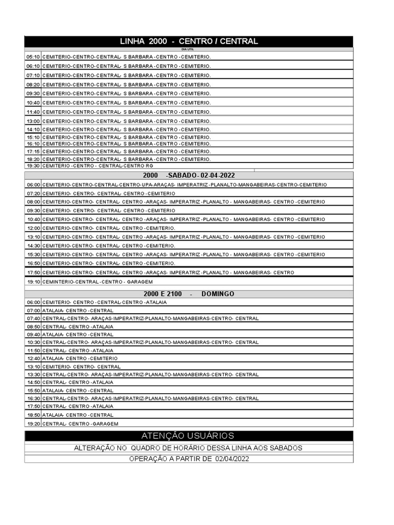 Linha 2000 Centro Central 2000 Sabado 02 04 2022 Pdf