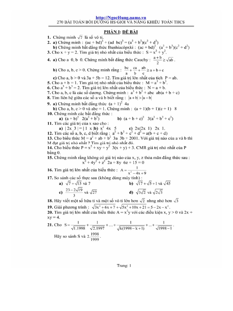 270 Bai Toan HSG | PDF