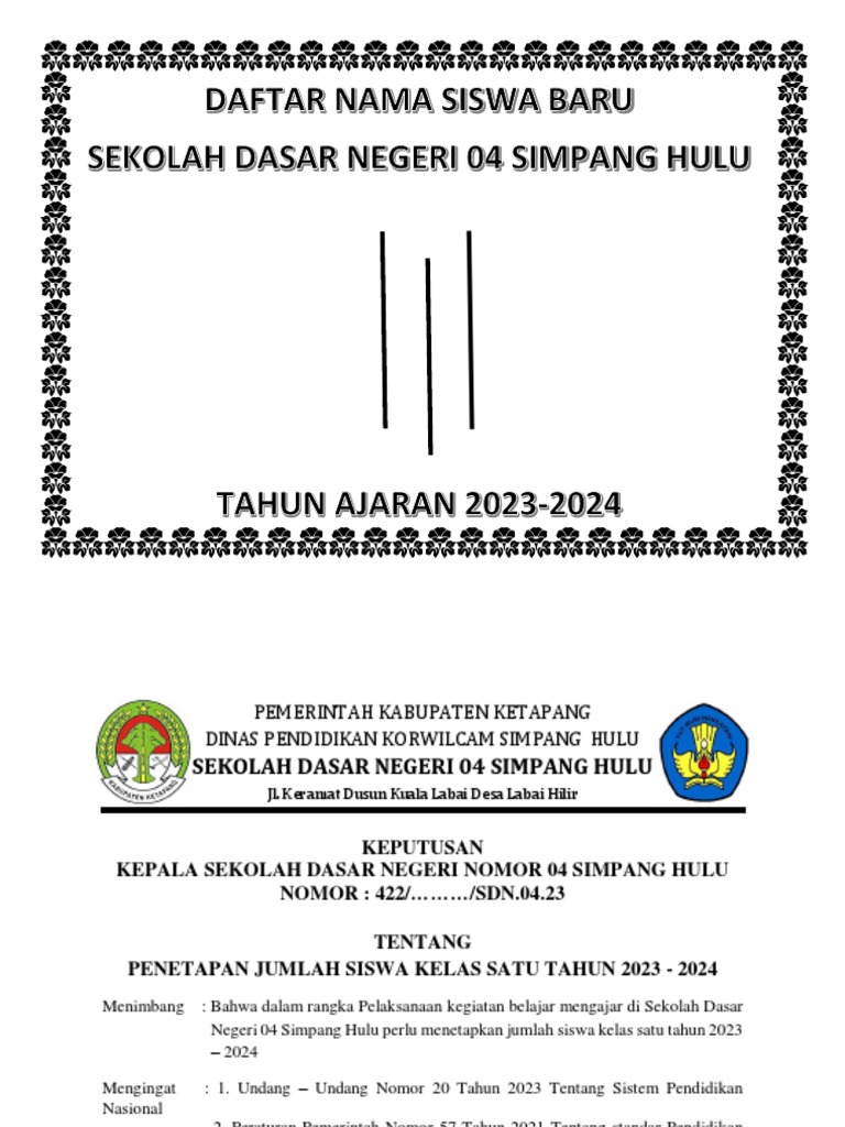 Data Siswa Baru Pdf