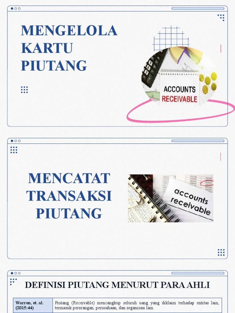 Ak Keu Kelas Xi - Mengelola Kartu Piutang | PDF