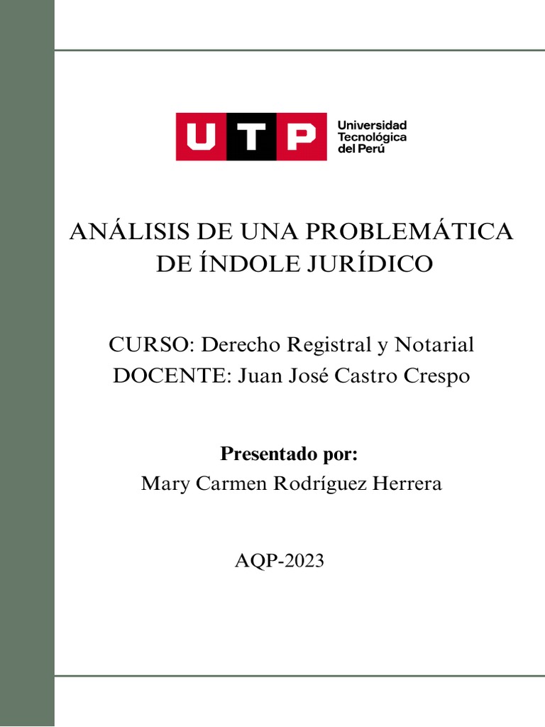 Analisis de Una Problematica Juridica-Trabajo Final | PDF | Propiedad | Caso de ley