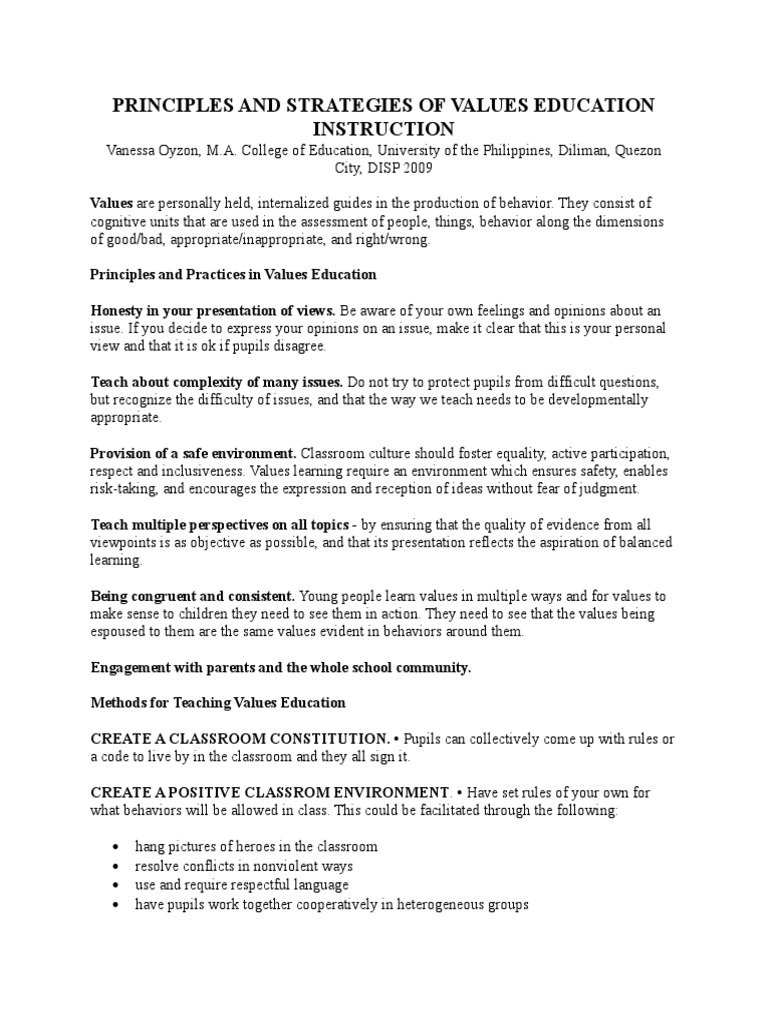 Principles and Stratigies of Val. Ed | Download Free PDF | Teaching ...