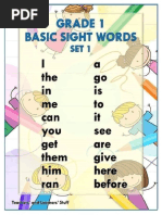 Basic Sight Words Grade 2 | PDF