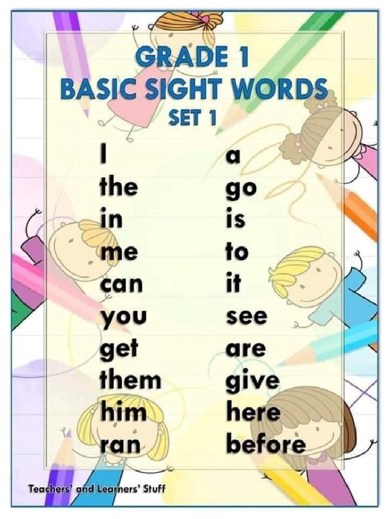 Sight Words Grade 1,2,4 | PDF