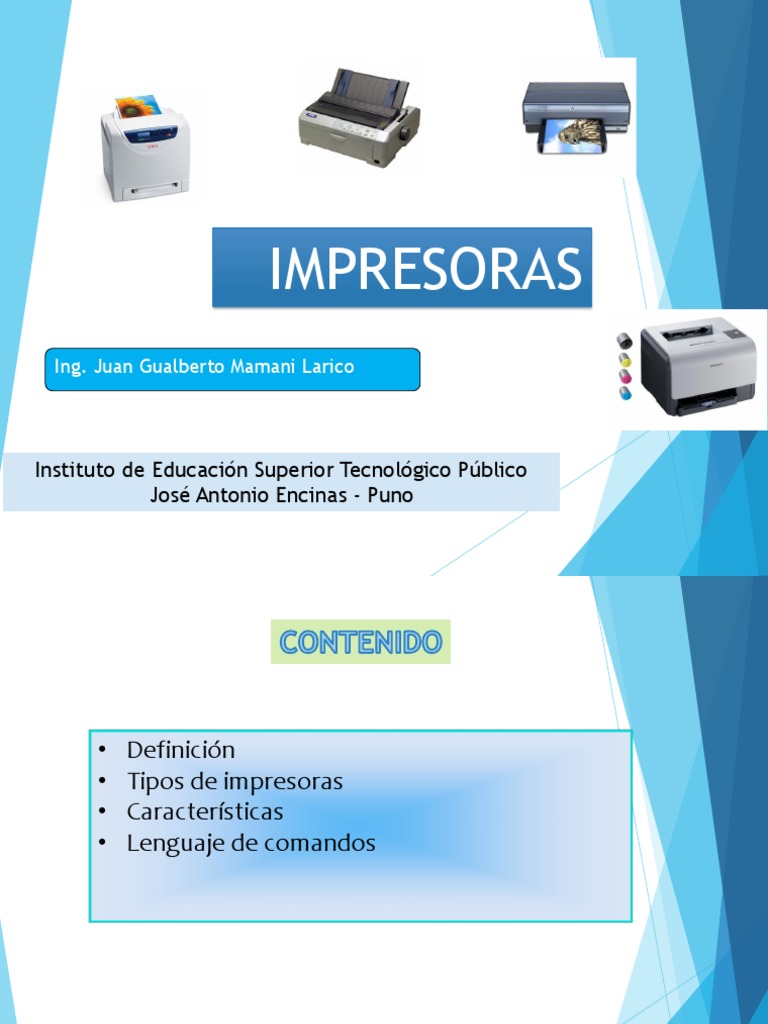 Sesion 12 Impresoras | PDF | Impresora (Computación) | Equipo de oficina