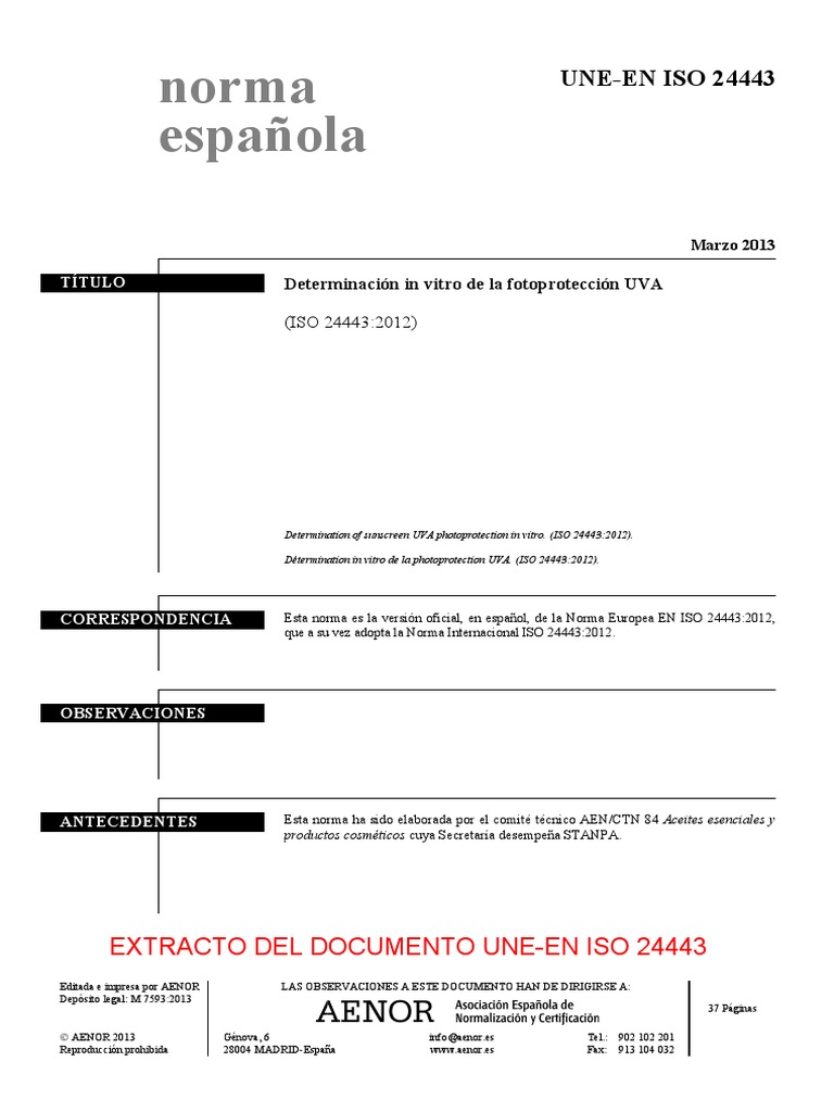 (Ex) Une-En Iso 24443 2013 | PDF | Hogar, jardinería y bricolaje ...