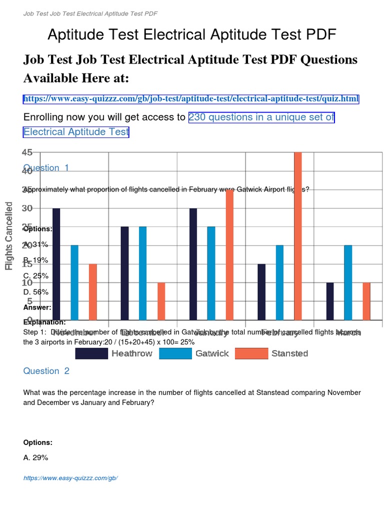 Electrical Aptitude Test | PDF | Transport