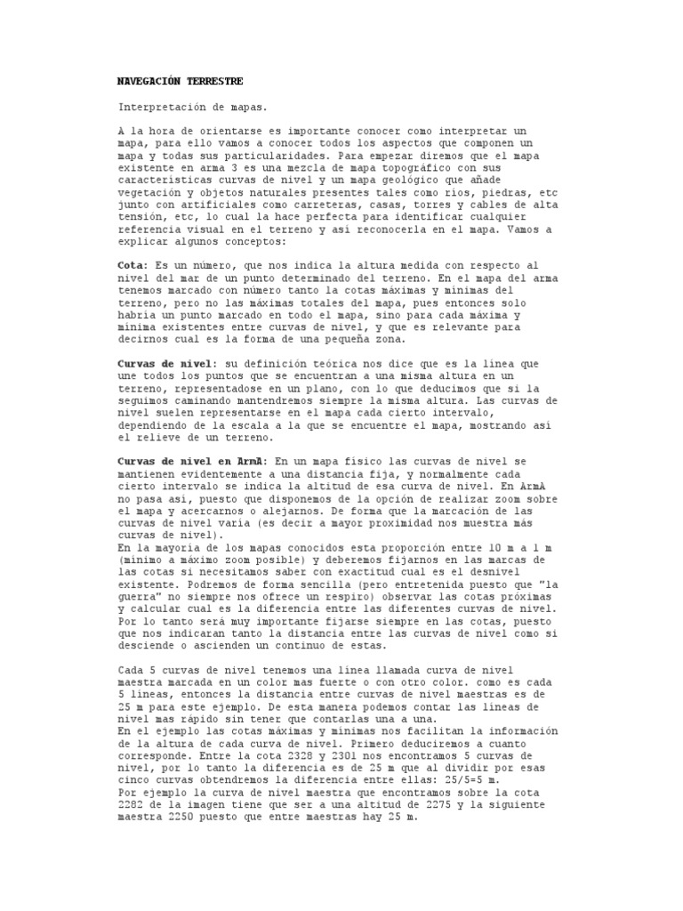 Interpretación de Mapas en ArmA 3 | PDF | Brújula | Mapa
