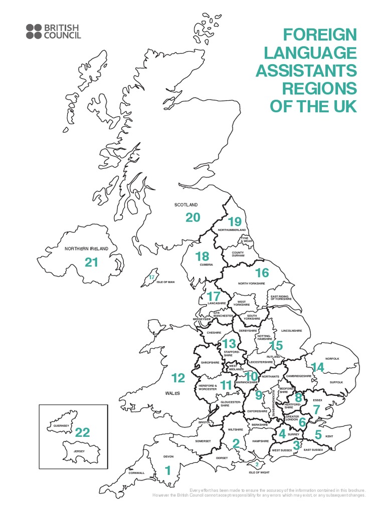 Languageassistants Fla Uk Regions Map For Flas 2011 2013 | PDF | Forms ...