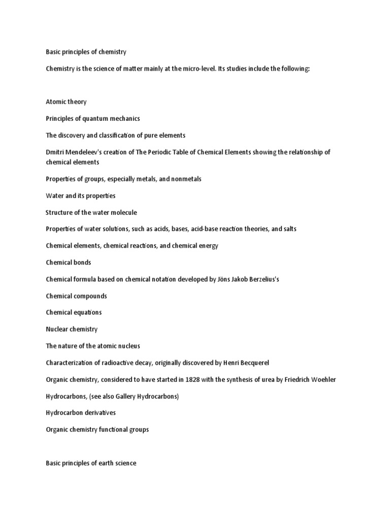 Basic Principles of Chemistry | PDF