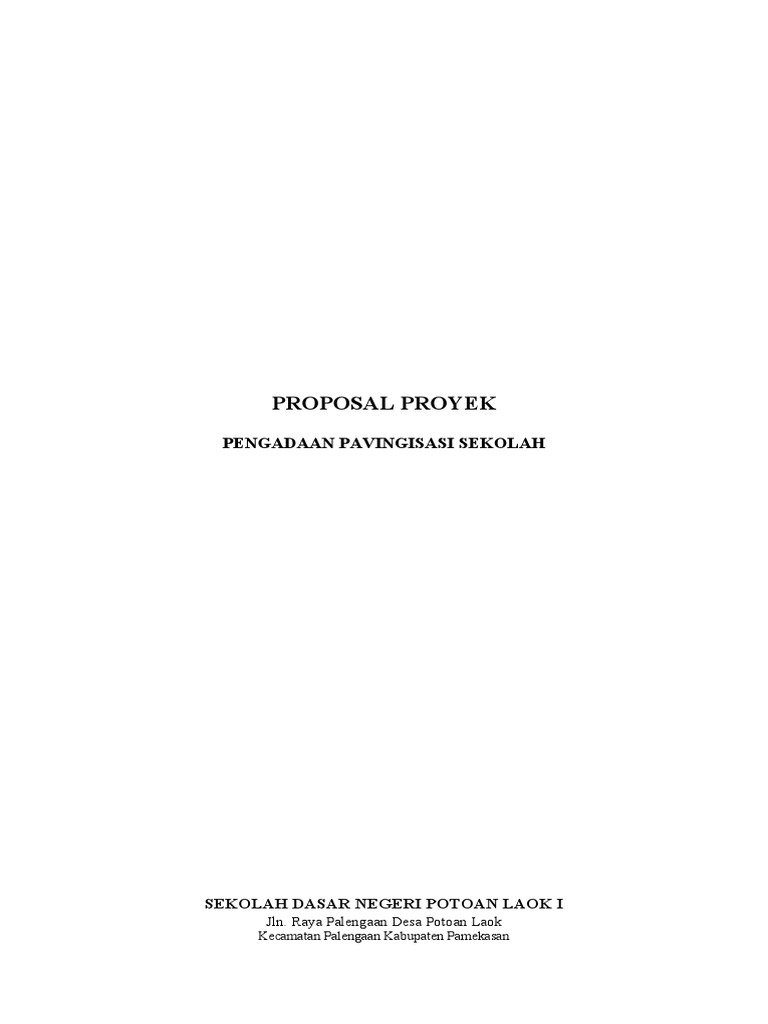 Proposal Pavingisasi | PDF