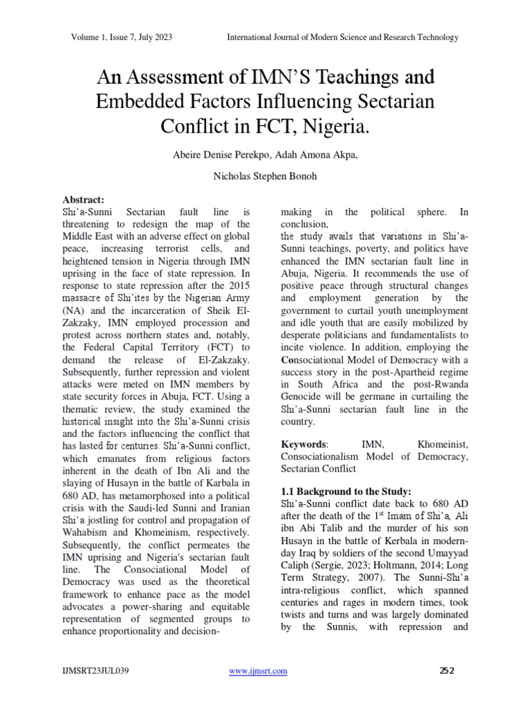 An Assessment of IMN's Teachings and Embedded Factors Influencing ...