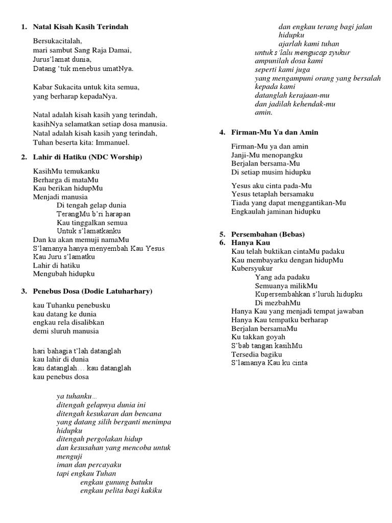 Natal Kisah Kasih Terindah | PDF