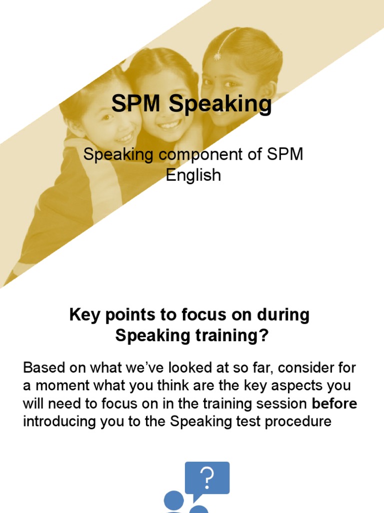 FINAL SPM Speaking and Listening Training PPT | PDF