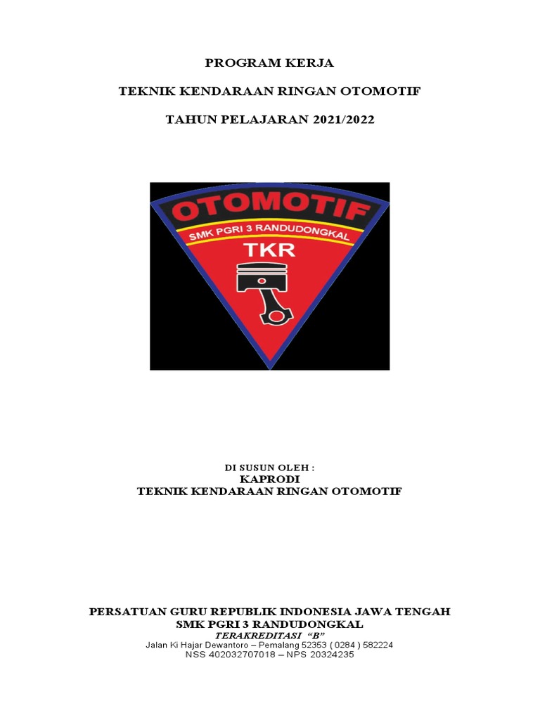 Program - Kerja Tkro | PDF