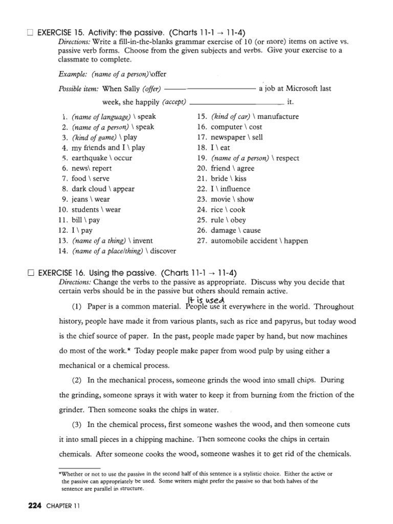 Passive Voice Practice | PDF | Paper | Grinding (Abrasive Cutting)