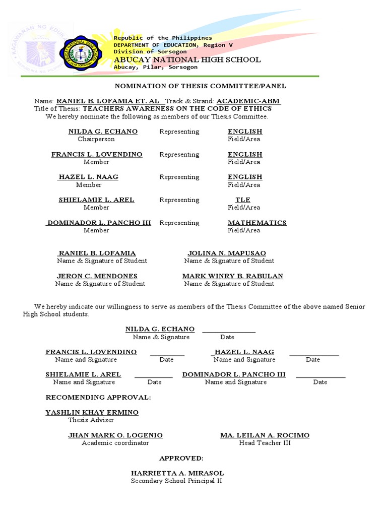 Thesis Request Letter | PDF | Thesis