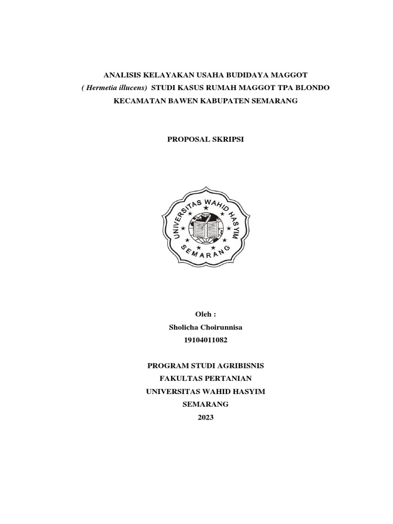 Kelayakan Usaha Budidaya Maggot TPA Blondo | PDF