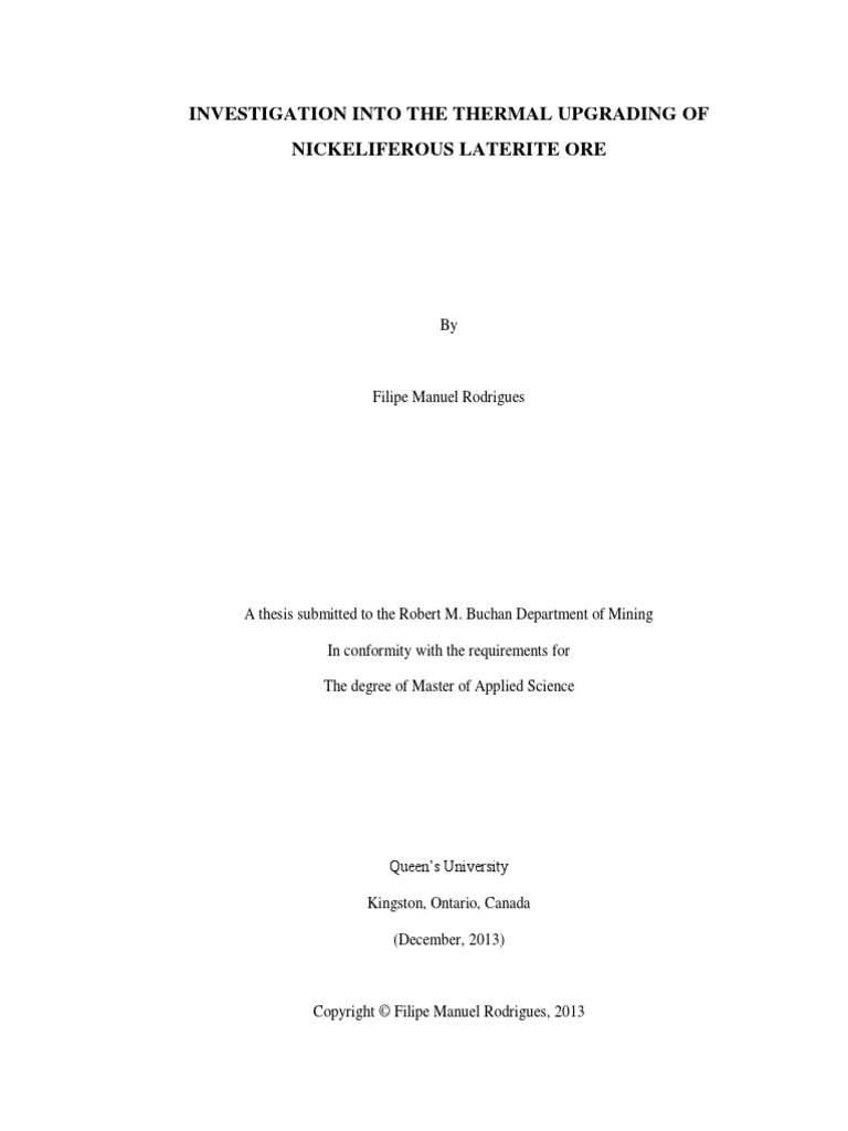 PY - THE - F.Rodrigues - 2013 - Investigation Into The Thermal ...