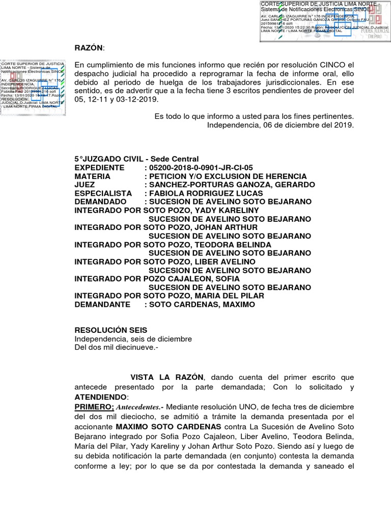 Resol 06 No Ha Lugar Nulidad | PDF