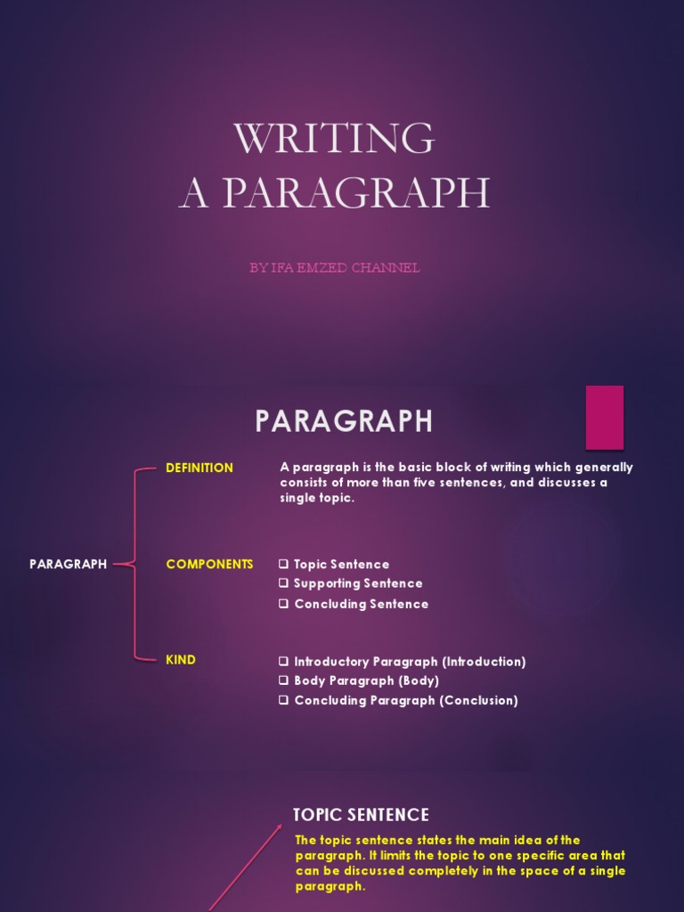 Writing A Paragraph | PDF