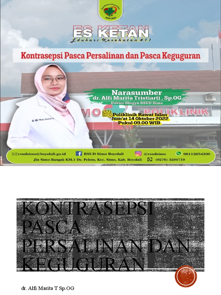 Kontrasepsi Pasca Persalinan oleh dr. Alfi | PDF | Gaya Hidup