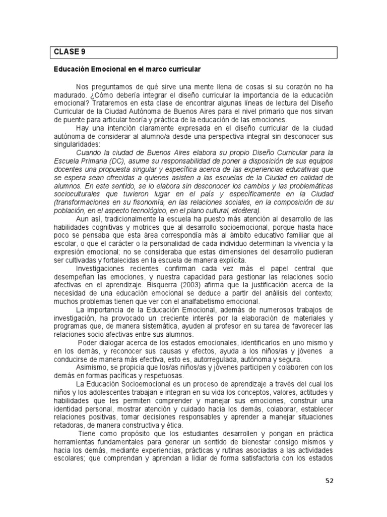 Clase 9 Pdf Las Emociones Educación Primaria
