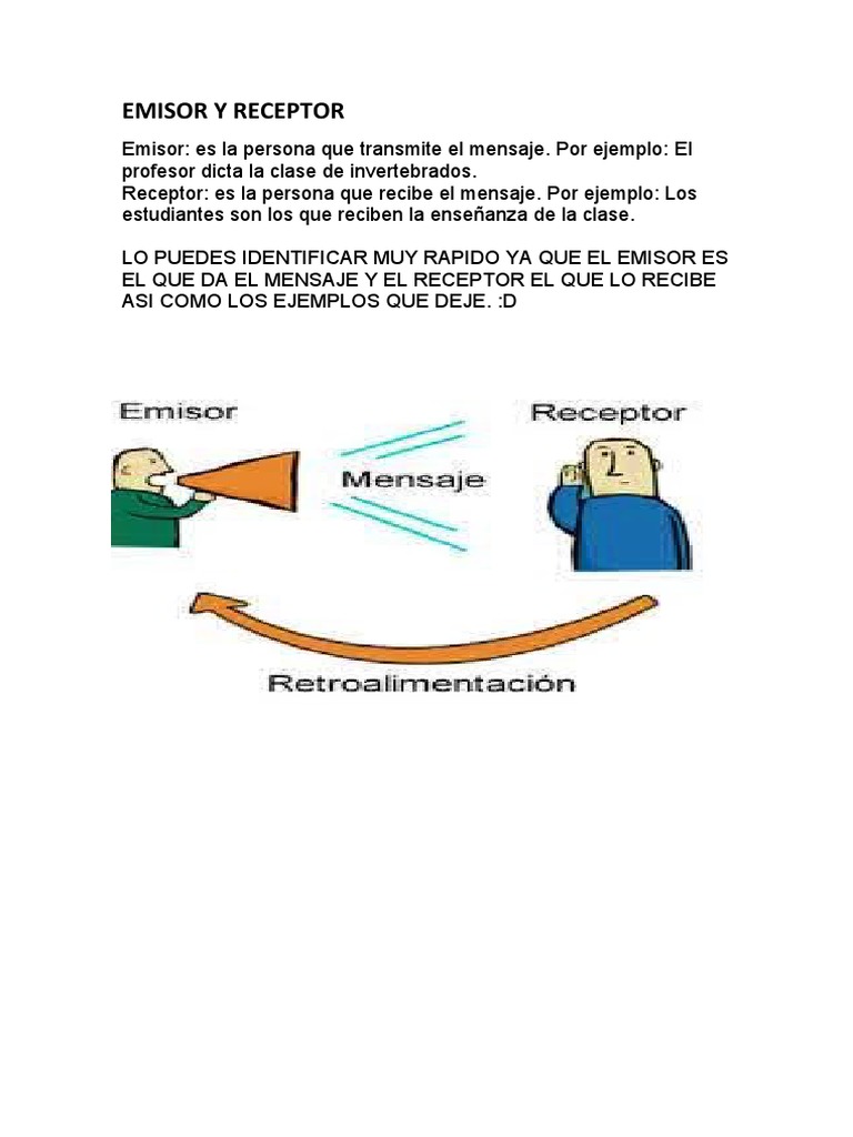 Emisor y Receptor Concepto | PDF