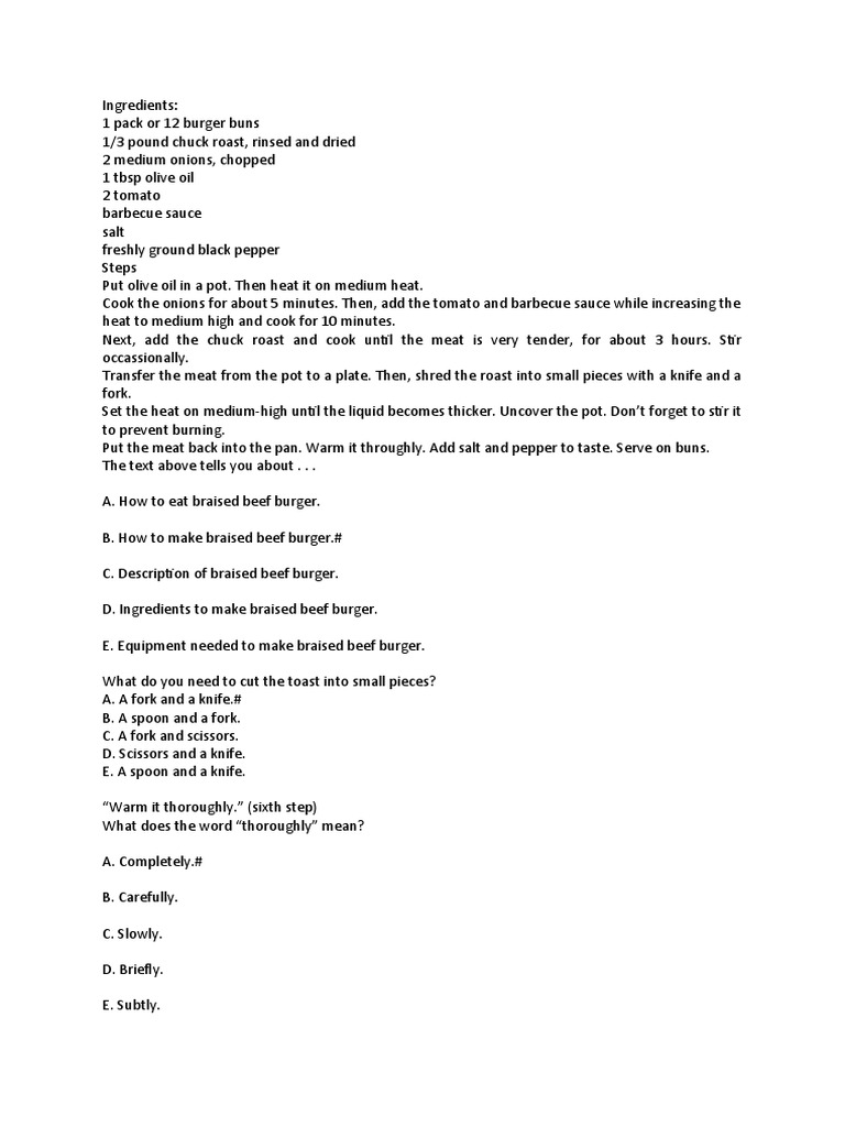 procedure text exercise | PDF