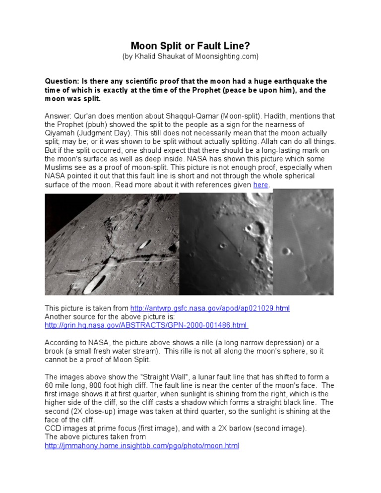 Evidence of the Moon's Split | PDF