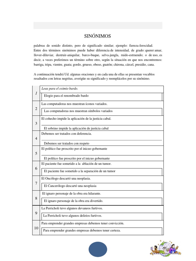 Taller Intensivo Palabras Semana 6 Unidad | PDF